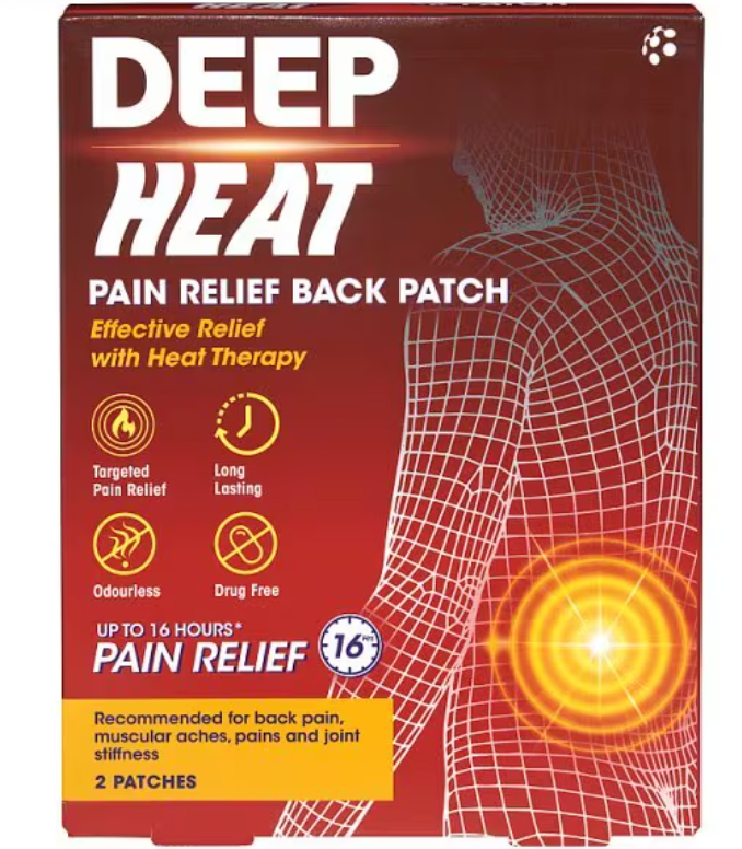 Deep Heat - Pain Relief Back Large Patches 2x – The French Pharmacy