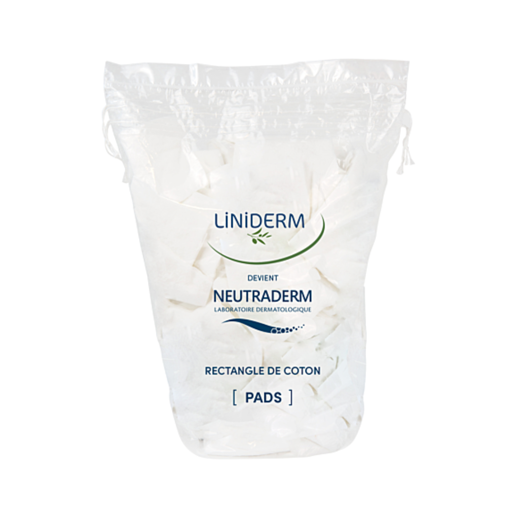 Liniderm 100% Cotton Rectangular Pads - Gentle Makeup Removal (180 Pads ...