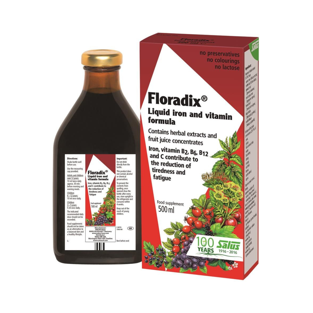 Floradix - Liquid Iron & Vitamin Formula 500ml – The French Pharmacy