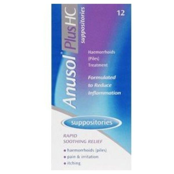 Anusol - Plus HC Suppositories 12 Pack (P) – The French Pharmacy